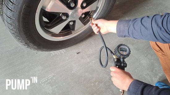 Pump'in - pistool met manometer - digitaal manometer - opblaaspistool ...