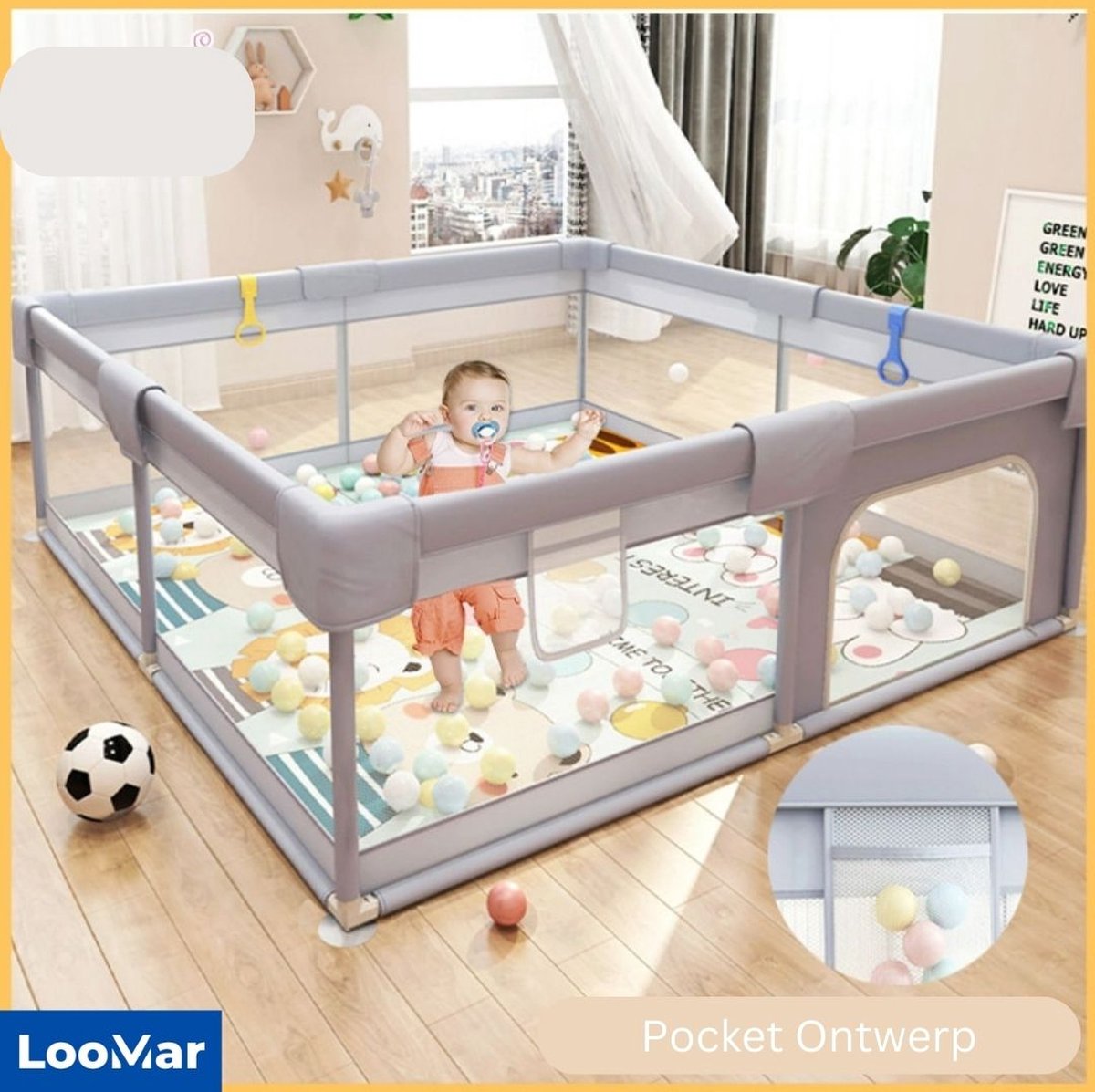 LooMar Grondbox – Playpen – Grondbox baby – Speelbox - Grondbox ...