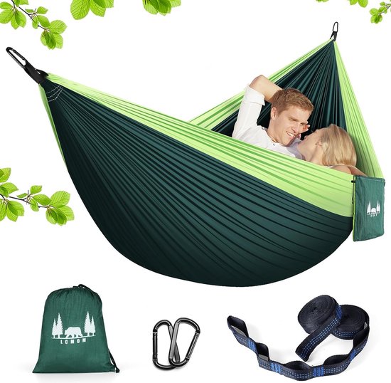 Outdoor hangmat, 300 x 200 cm, reishangmat voor 2 personen, camping ...
