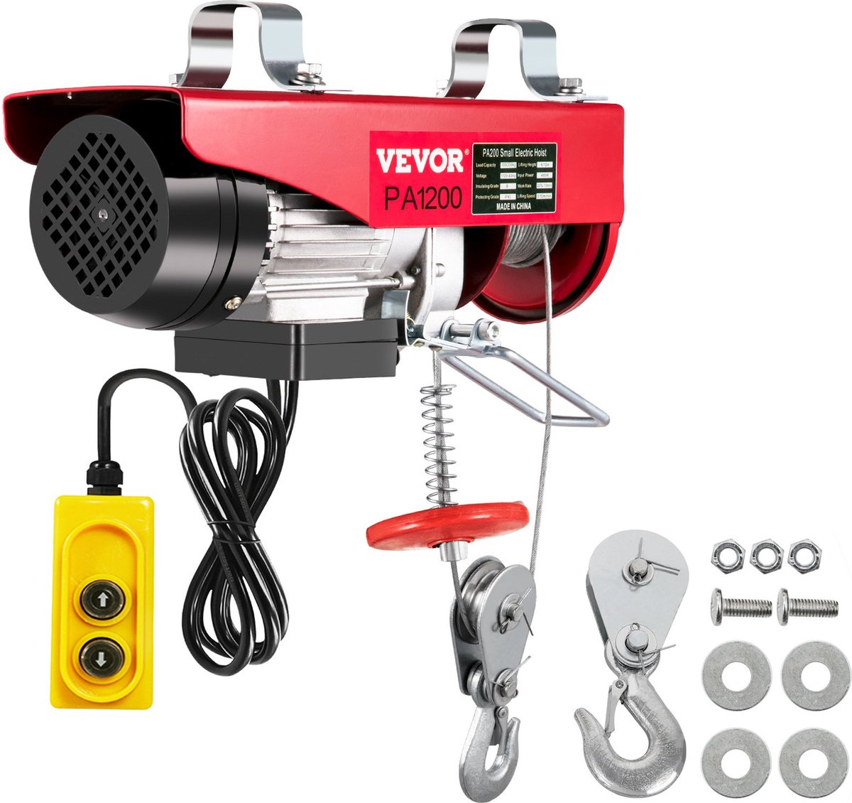 Grue Électrique VEVOR 2000W-Palan Électrique 600 Kg/1200 Kg-Hauteur De Levage 12m... | bol.com