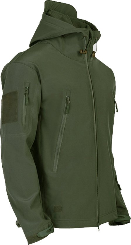 Soft Shell Tactical Army Jack - Heren Outdoor Jas - Groen - XL | bol