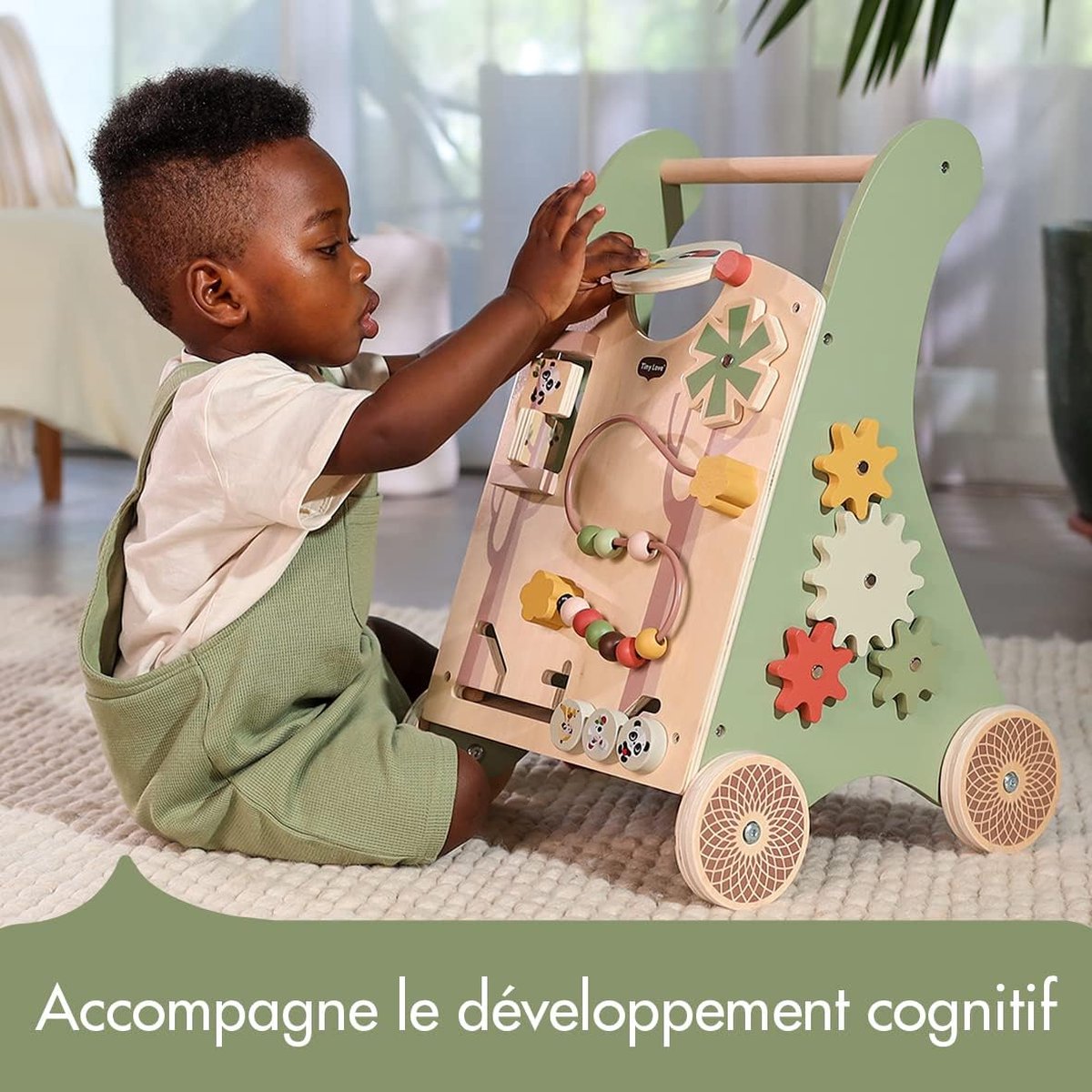 Educatieve houten loopwagen, Activiteiten loopwagen, 2-in-1 ...