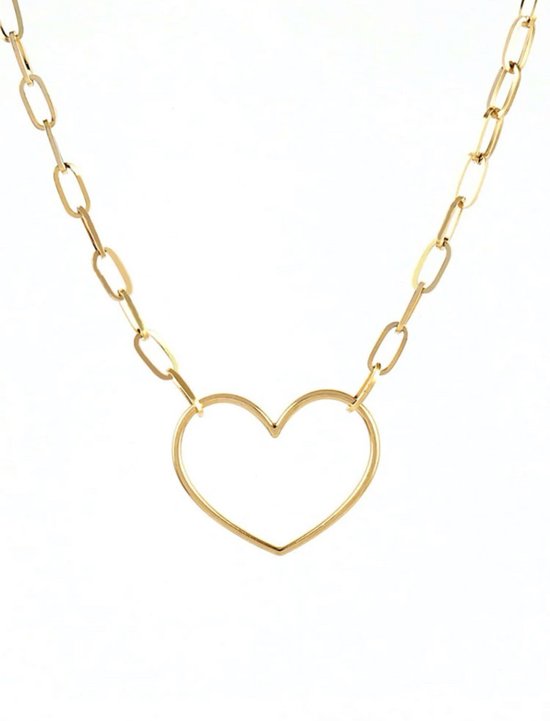 Ketting met Hartje | stainless steel | goud | bol.com