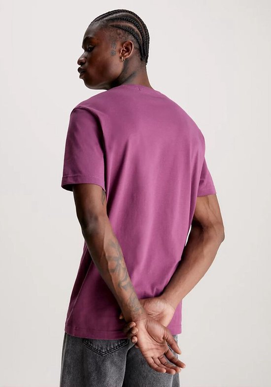 Calvin Klein - Monogram T-Shirt - Regular fit - Amarant - Maat M | bol