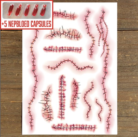 GetGlitterBaby® - Tattoo + Nep Bloed Capsules / Halloween Horror ...