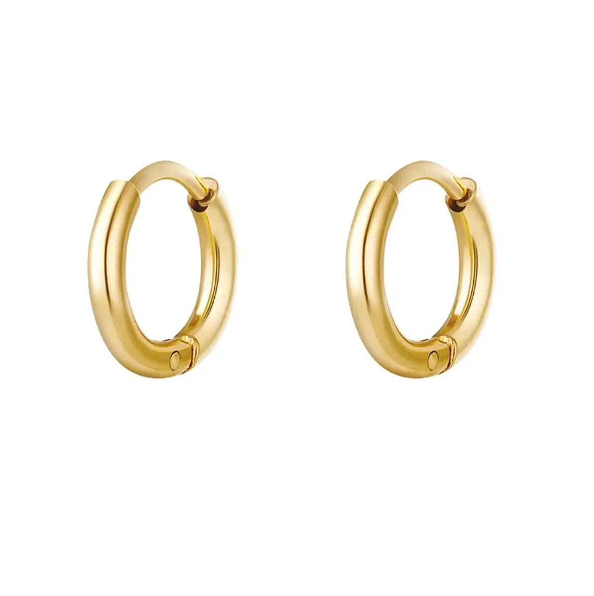 Oorringen - oorbellen - goud kleur - stainless steel - perfecte basic ...