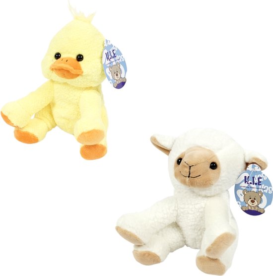 Knuffel - Boerderij Dieren - 20 cm - 2 assorti | bol