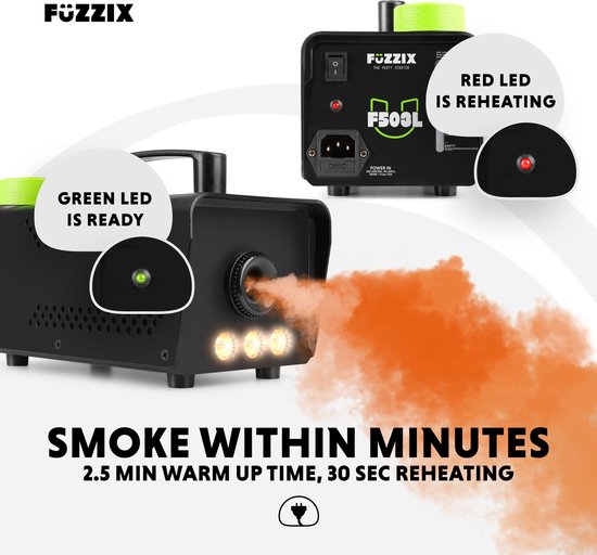 Rookmachine - met 250 ml rookvloeistof - Fuzzix F503 - Rook machine met ...