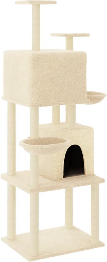vidaXL - Kattenmeubel - met - sisal - krabpalen - 180 - cm ...