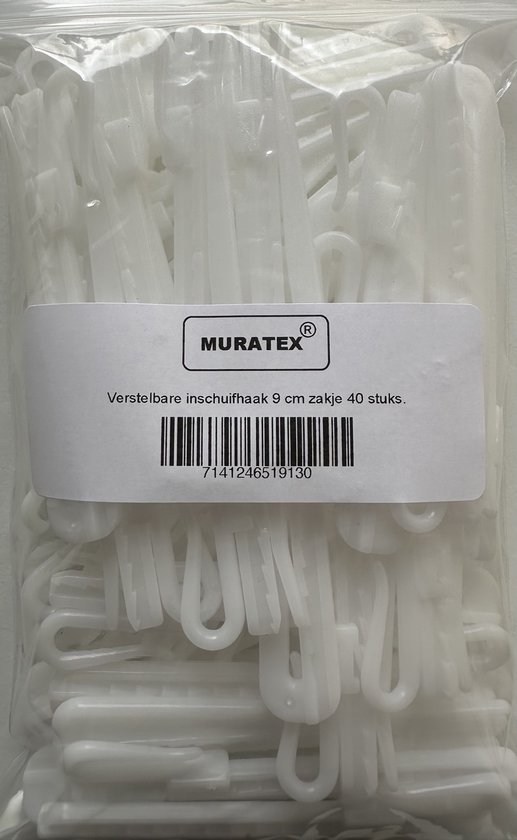Gordijn haakjes verstelbare plastic inschuif gordijnhaak 9 cm 40 stuks ...