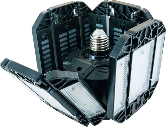 Bouwlamp met 4*3 uitklapbare led spots -360°- Inklapbaar & Draaibaar ...