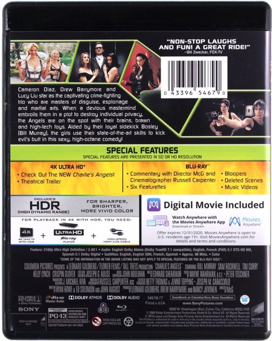 Charlie's Angels [Blu-Ray 4K]+[Blu-Ray], Bill Murray | Dvd's | bol