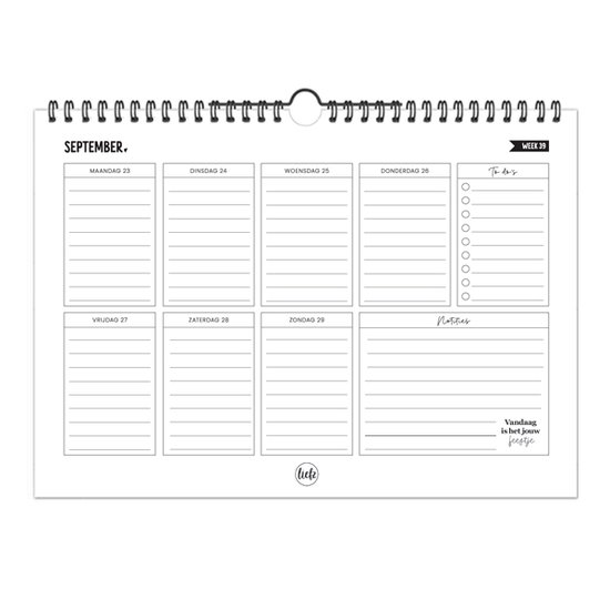 Weekkalender 2024 | A4 | Vandaag is het jouw feestje | bol.com