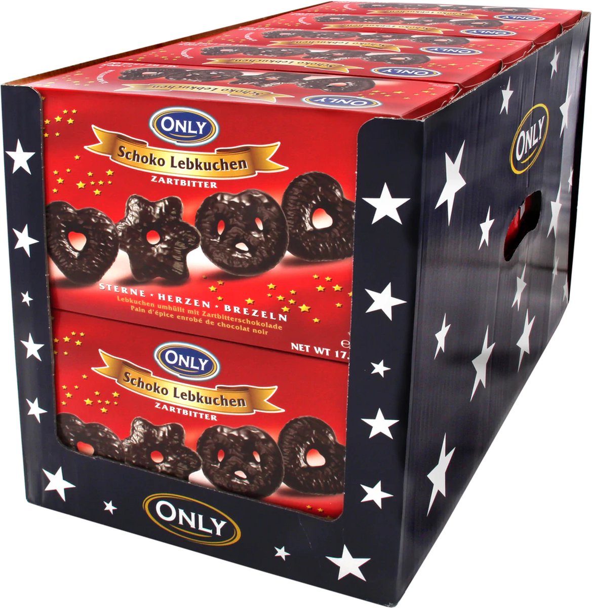 Peperkoek met pure chocolade - 500 gr. - Doos 10 stuks | bol