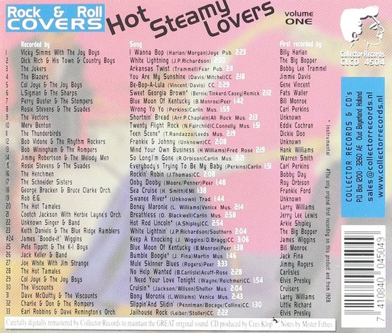 Various Artists - Rock & Roll Covers - Vol. 1 - Hot Steamy Lovers (CD ...