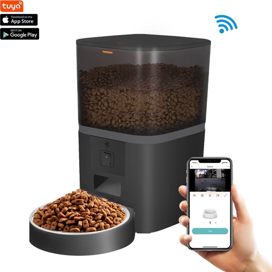 PetPal - automatische voerbak kat - voerautomaat kat - met Camera ...