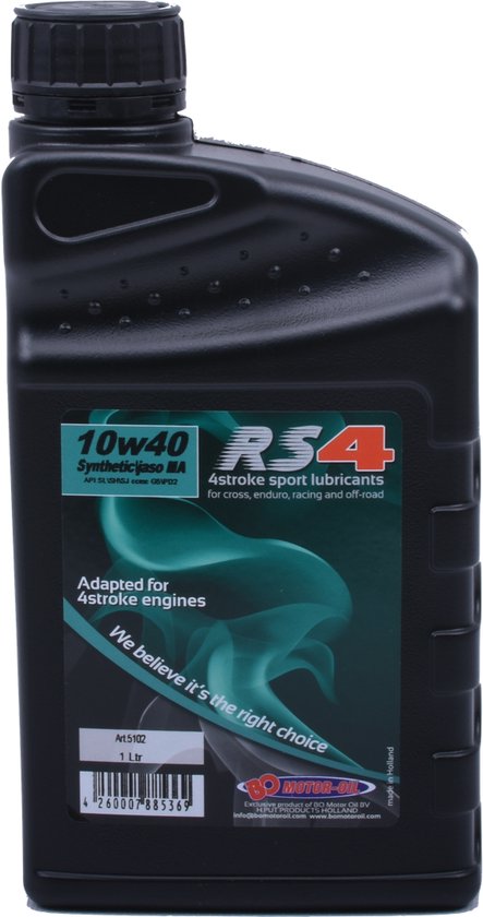 Motorolie BO RS4 Sport 10W-40 Synth - 1 liter | bol
