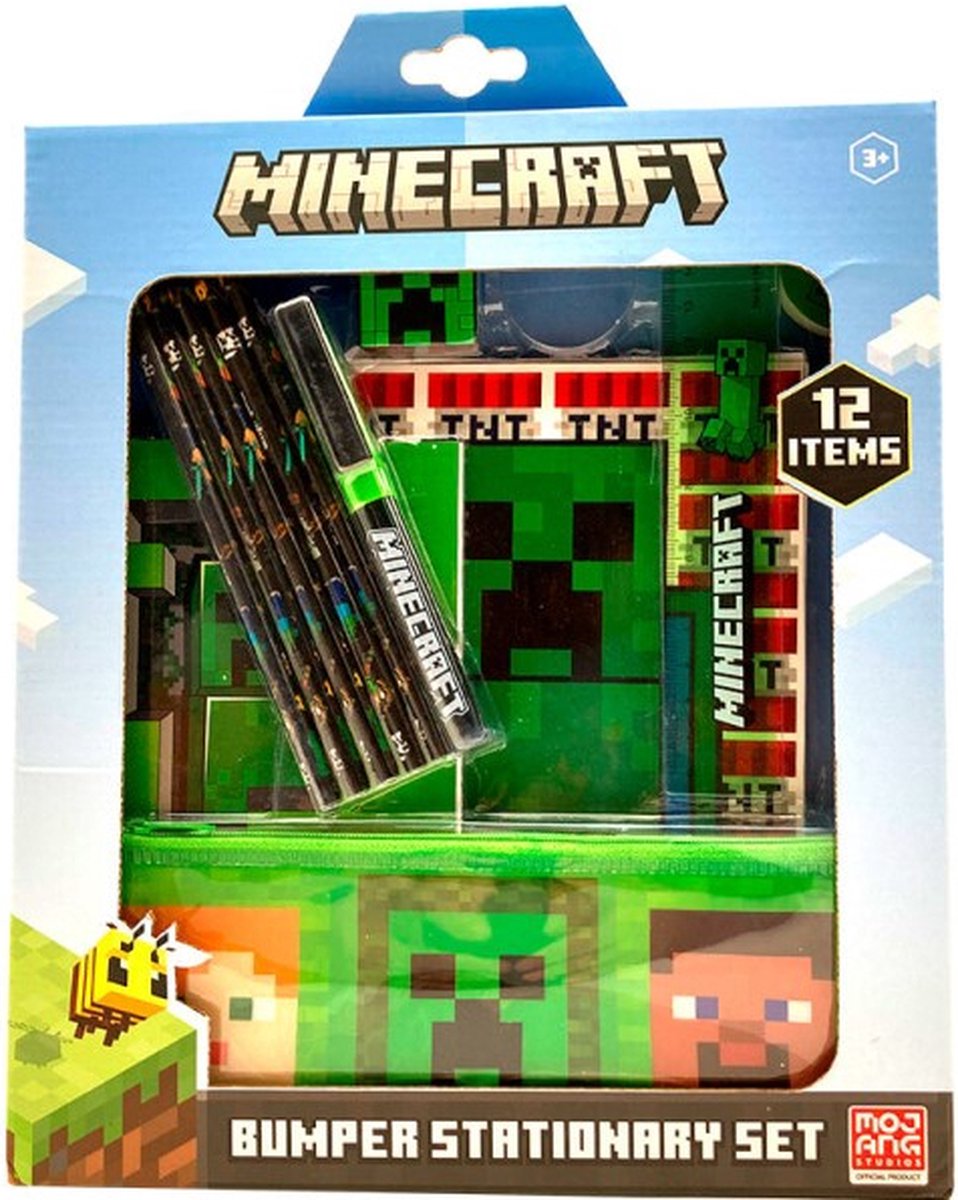 Minecraft Bumper Stationary Set - 12-delig | bol.com