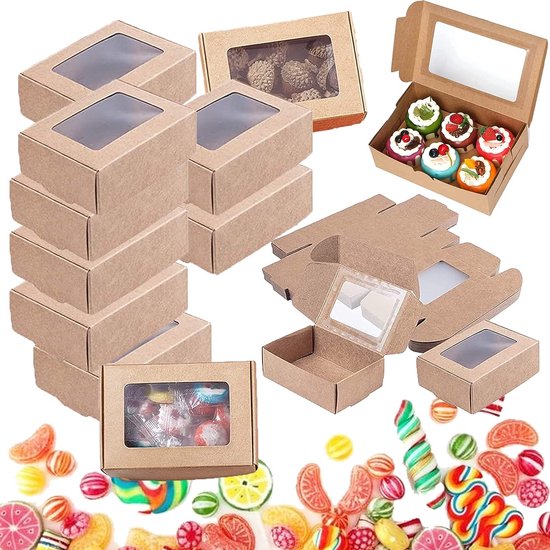 30 verpakkingen koekjesdozen met transparant venster, dozen voor ...