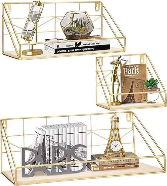 Wall rack, shelves, spice rack, modern wall decoration, bookcase, | bol