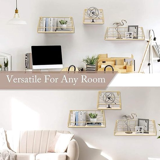 Wall rack, shelves, spice rack, modern wall decoration, bookcase, | bol