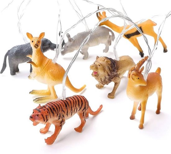 Lichtsnoer Jungle Safari Dieren LED Verlichting 10-LED met timer 2xAA ...