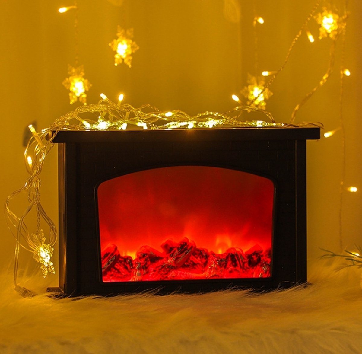 Sfeerhaard met LED Verlichting • Open haard • Woon Decoratie • 33cm x ...