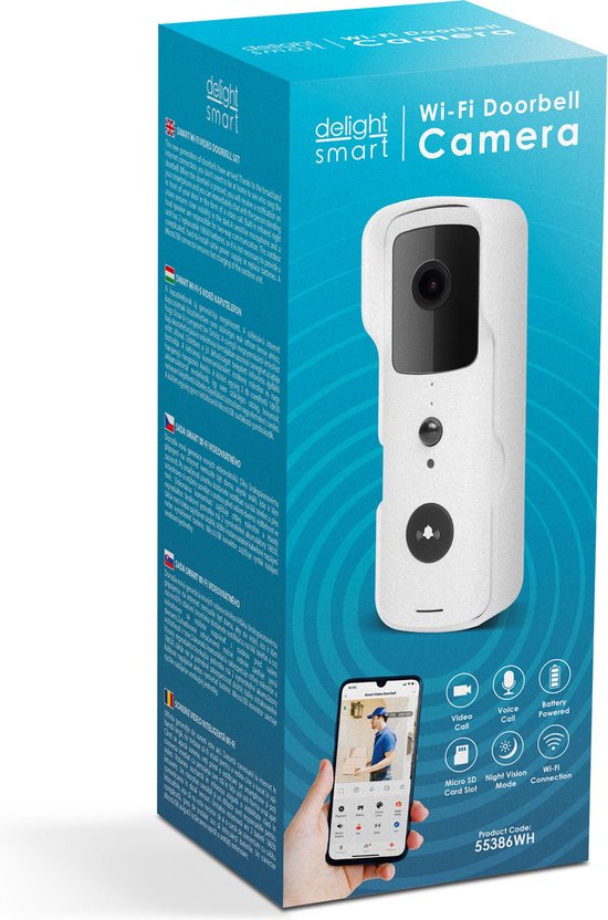 Delight Video Deurbel met Camera En Wifi - Intercom – Full HD 1080p ...