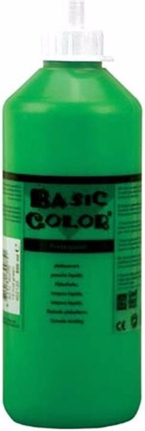 Hobby knutselen kinder verf op waterbasis - groen - 500 ml - Schilderen ...