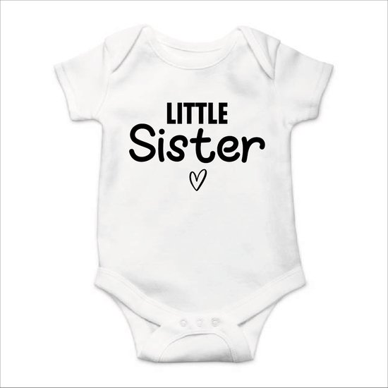 Soft Touch Rompertje met tekst - Kleine zus / little sister | Baby ...