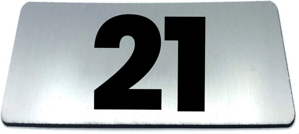 Plaque d'immatriculation 21 - 80 x 50 x 1,6 mm - aspect acier ...