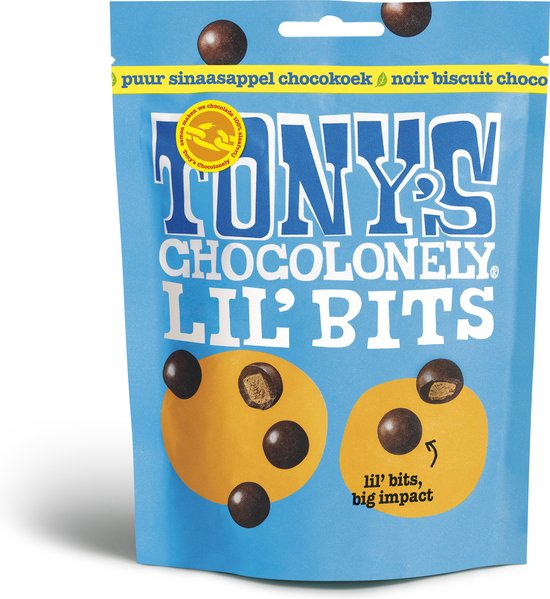 Tony's Chocolonely Lil'Bits Puur Chocokoek Sinaasappel Chocolade ...