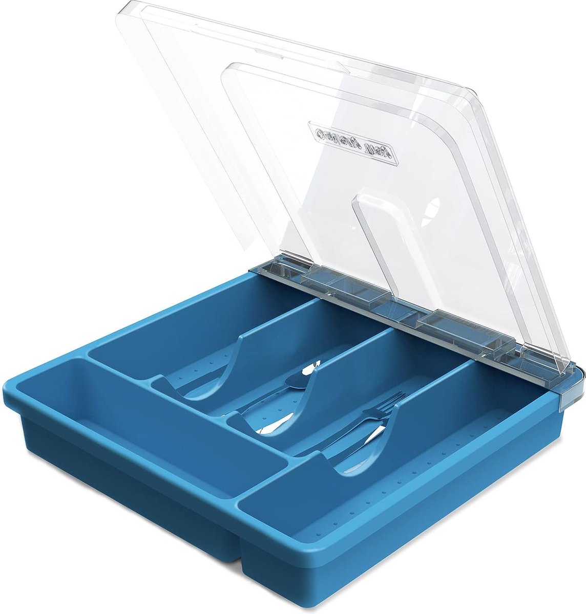 Bestekbak met deksel, bestekbak voor op de camping, 5 vakken kunststof ...