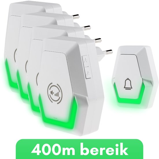 ZAAK. Draadloze Deurbel Pilota Porta met 4 ontvangers - 400 meter ...
