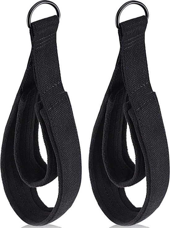 2 x Pilates Double Loop Straps voor Reformer Foot Gym Machine Straps ...
