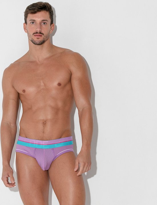 CODE 22 Bright Mesh Brief Grape - MAAT S - Heren Ondergoed - Slip voor Man - Mannen Slip | bol