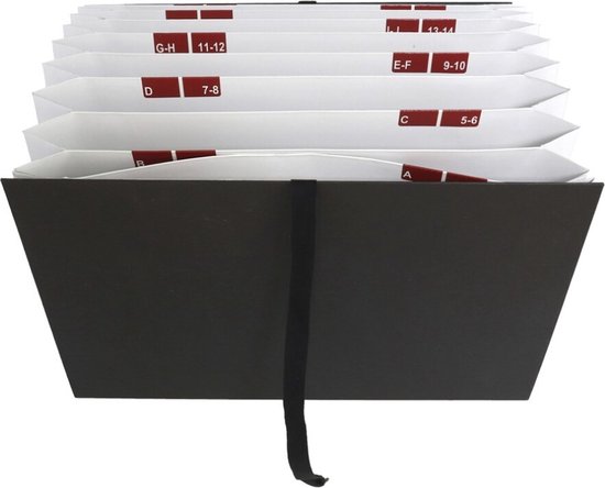 Dossiermap - Sorteermap - Archiefmap - Zwart - A4 | bol