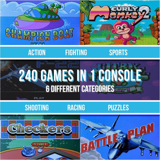 QSS Mini Retro Arcade Spelcomputer - Portable Spelcomputer voor ...