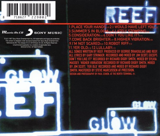 Glow, Reef | CD (album) | Muziek | bol