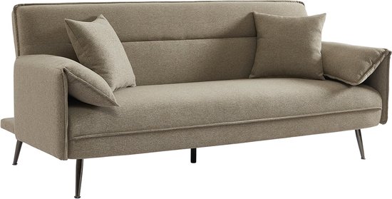 Slaapbank Hidde Beige - Koudschuim - Eucalyptushout - Breedte 199 cm ...