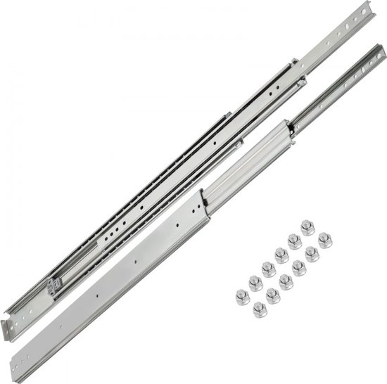 Lade Rails Ladegeleiders 3-voudige Ladelopers 101,6x7,6x1,9 cm Volledig ...