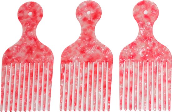 Afro kam Curliess - Afrokam- roze - krullend haar - curly hair - volume ...