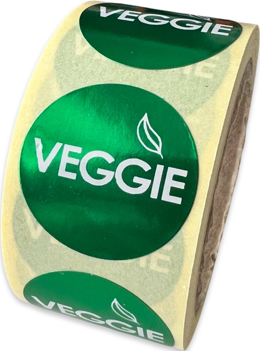 Vegan sticker op rol - veggie - 250 Stuks - 25mm - voedseletiket ...