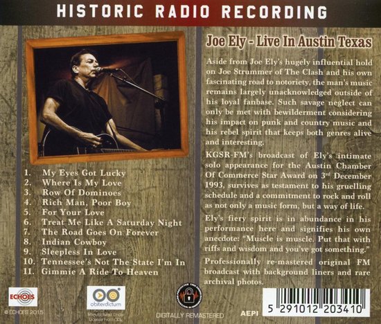 Live In Austin Texas, Joe Ely | CD (album) | Muziek | bol