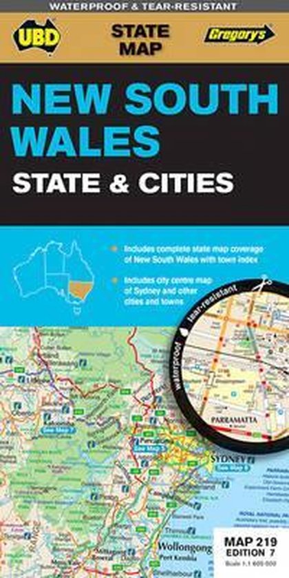 NSW State & Cities Map 219 7ed Waterproo | bol