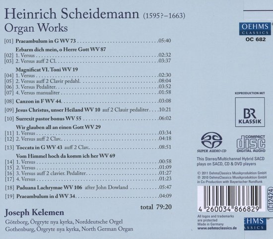 Scheidemann: Organ Works, Joseph Kelemen | Muziek | bol