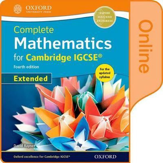 Complete Mathematics for Cambridge IGCSE (R) Online Book (Extended), David Rayner |... | bol.com