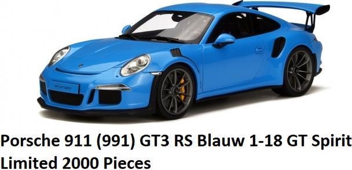Porsche 911 (991) GT3 RS Blauw 1-18 GT Spirit Limited 2000 Pieces | bol.com