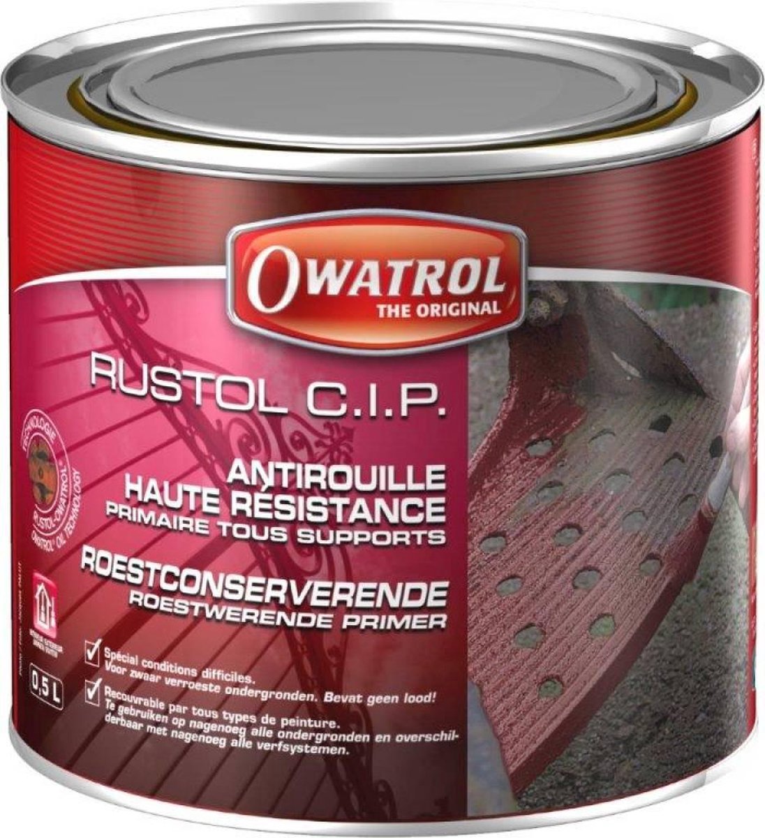 Rustol C.I.P. - Hoge weerstand anti-corrosie primer - Owatrol - 2,5 L ...