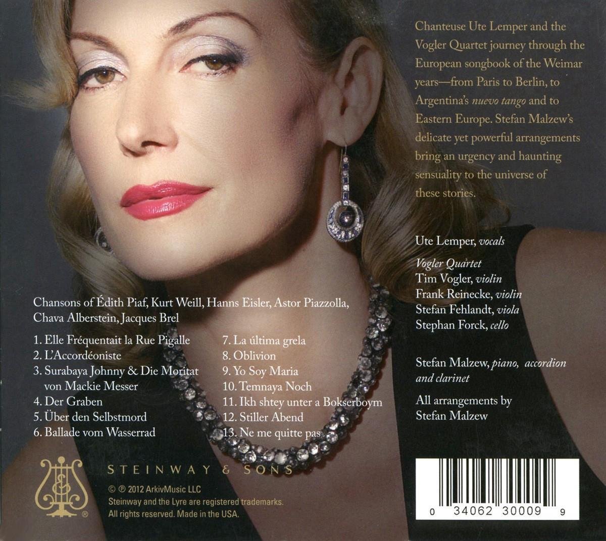 Ute Lemper, Vogler Quartet, Stefan Malzew - Paris Days, Berlin Nights ...